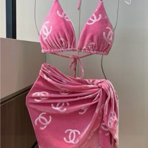 CHANEL | Swim | Chanel Pink Bikini Set | Poshmark
